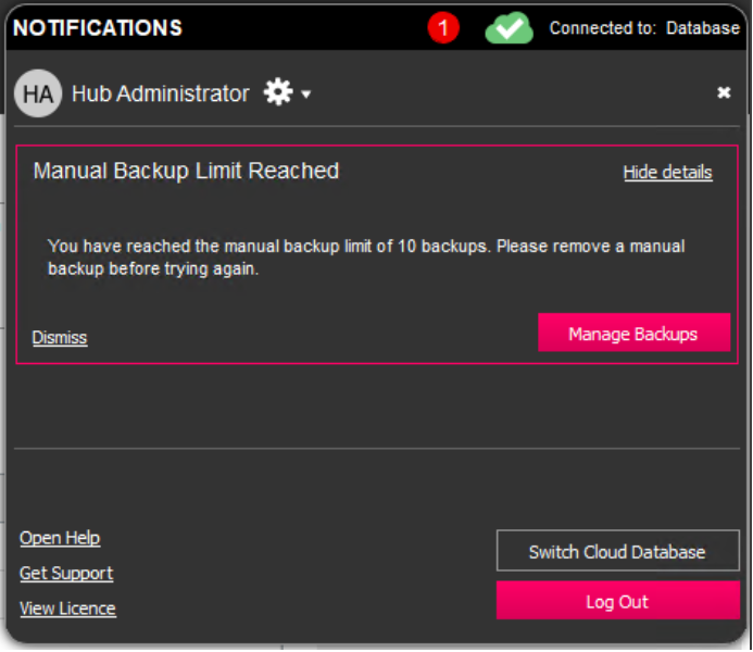 Cannot make a backup when TaxCalc needs updating (CloudConnect ...